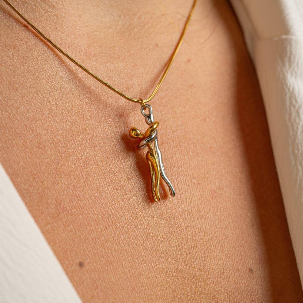 Heart Jewelry Dancing Couple Hypoallergenic Steel