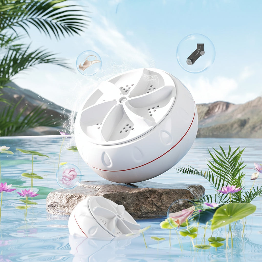 Portable Mini USB Ultrasonic Washing Machine Travel Apartment