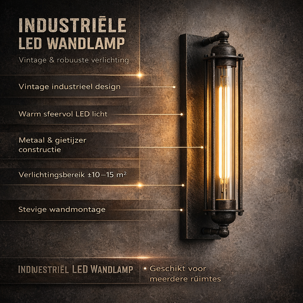 Wall Light Vintage Industrial Metal LED