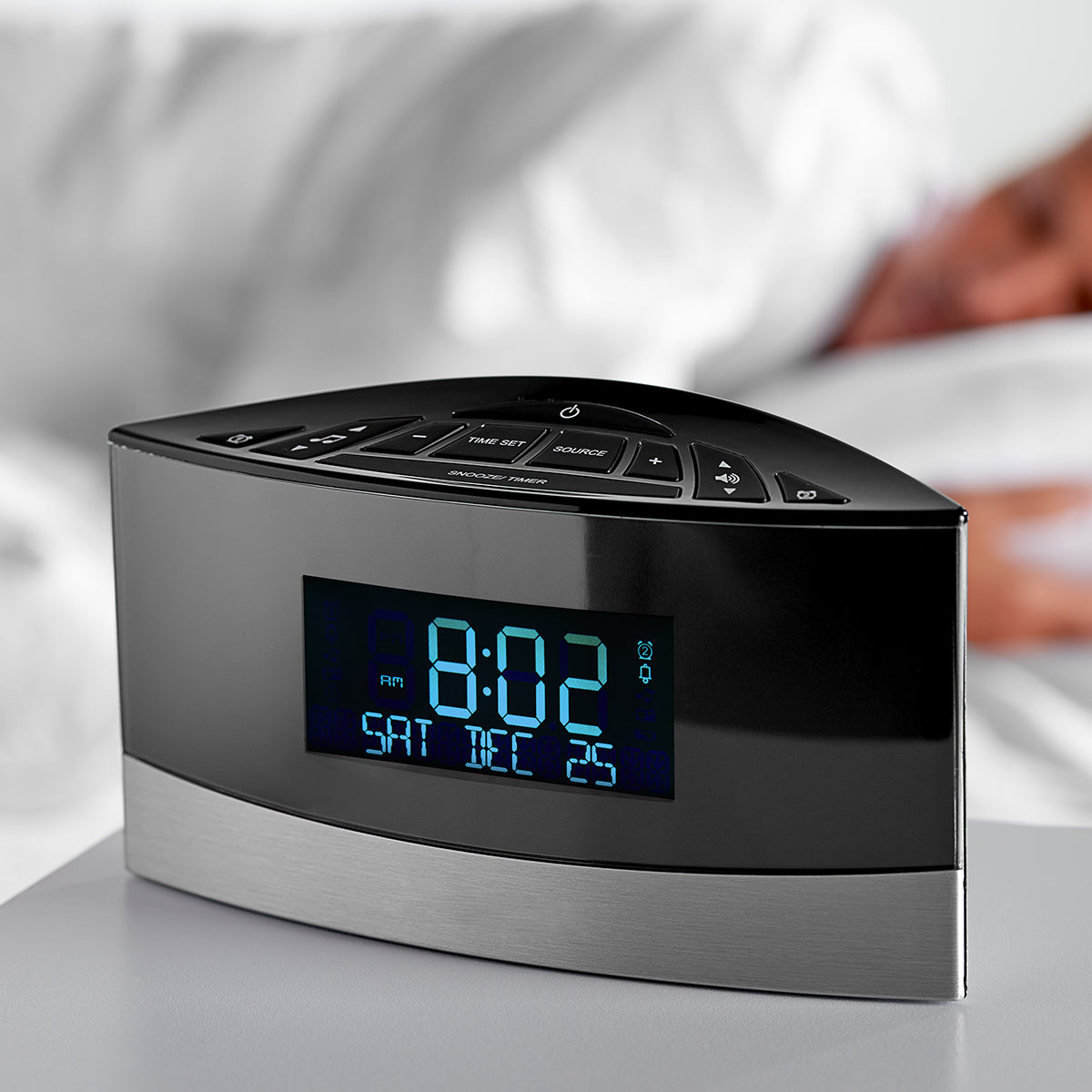 White Noise Machine Sleep Sound Alarm Clock FM Radio